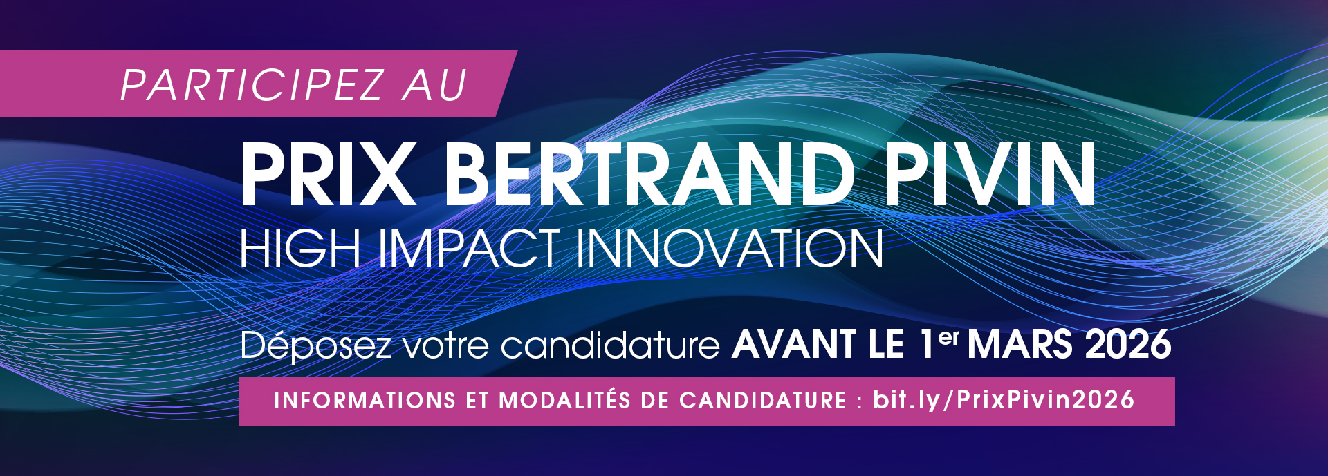 Ouverture de l'appel à candidatures pour le prix Bertrand Pivin 2026 ...